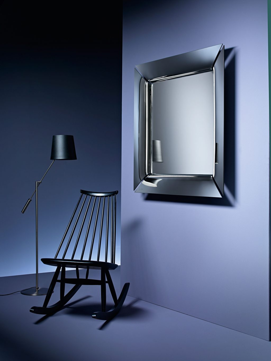 Miroir Caadre - 105 x 105 cm Design argenté Philippe Starck pour FIAM ...