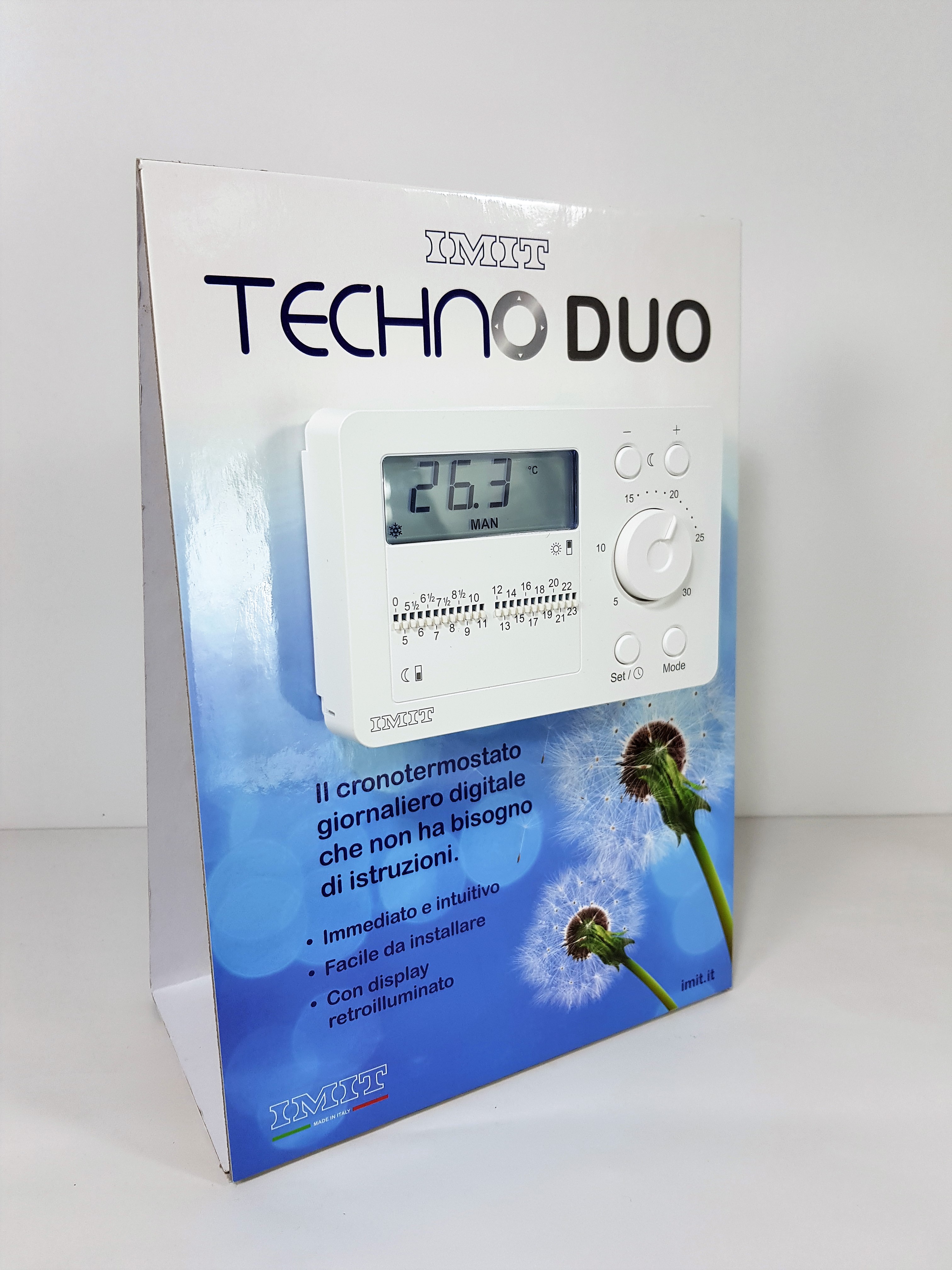 Se distribuye el nuevo expositor dedicado al cronotermostato Techno Duo ...